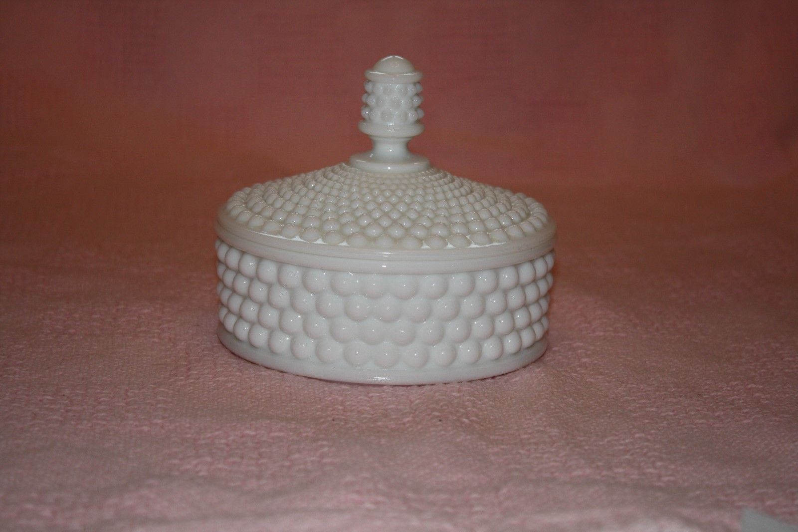 Vintage Fenton? Westmoreland? Hobnail Milk Glass Covered Candy Nut ...