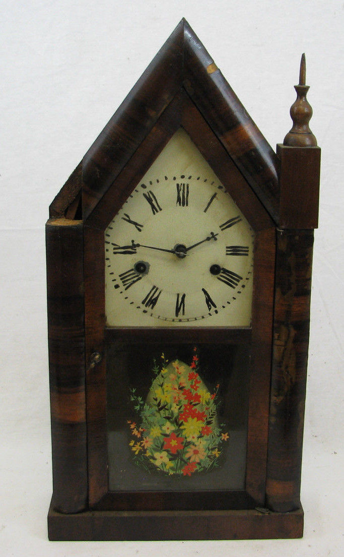 Antique Gilbert Steeple Shelf Parlor Clock Parts Repair Antique Price Guide Details Page