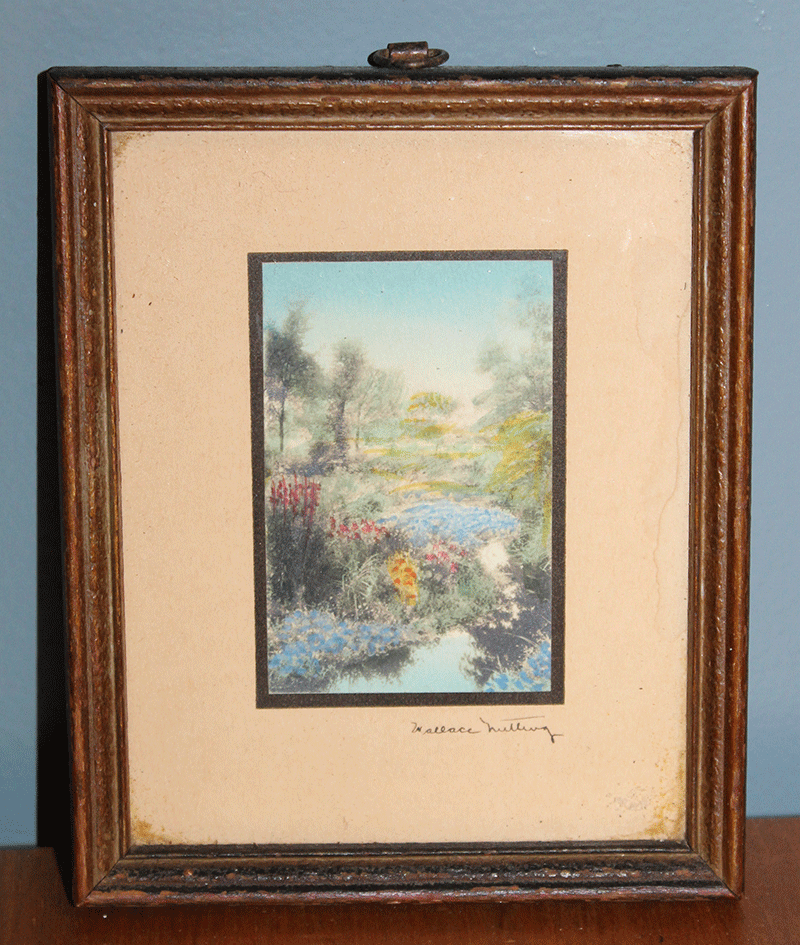 ANTIQUE Original WALLACE NUTTING Color Print SIGNED BY ARTIST Miniature ...