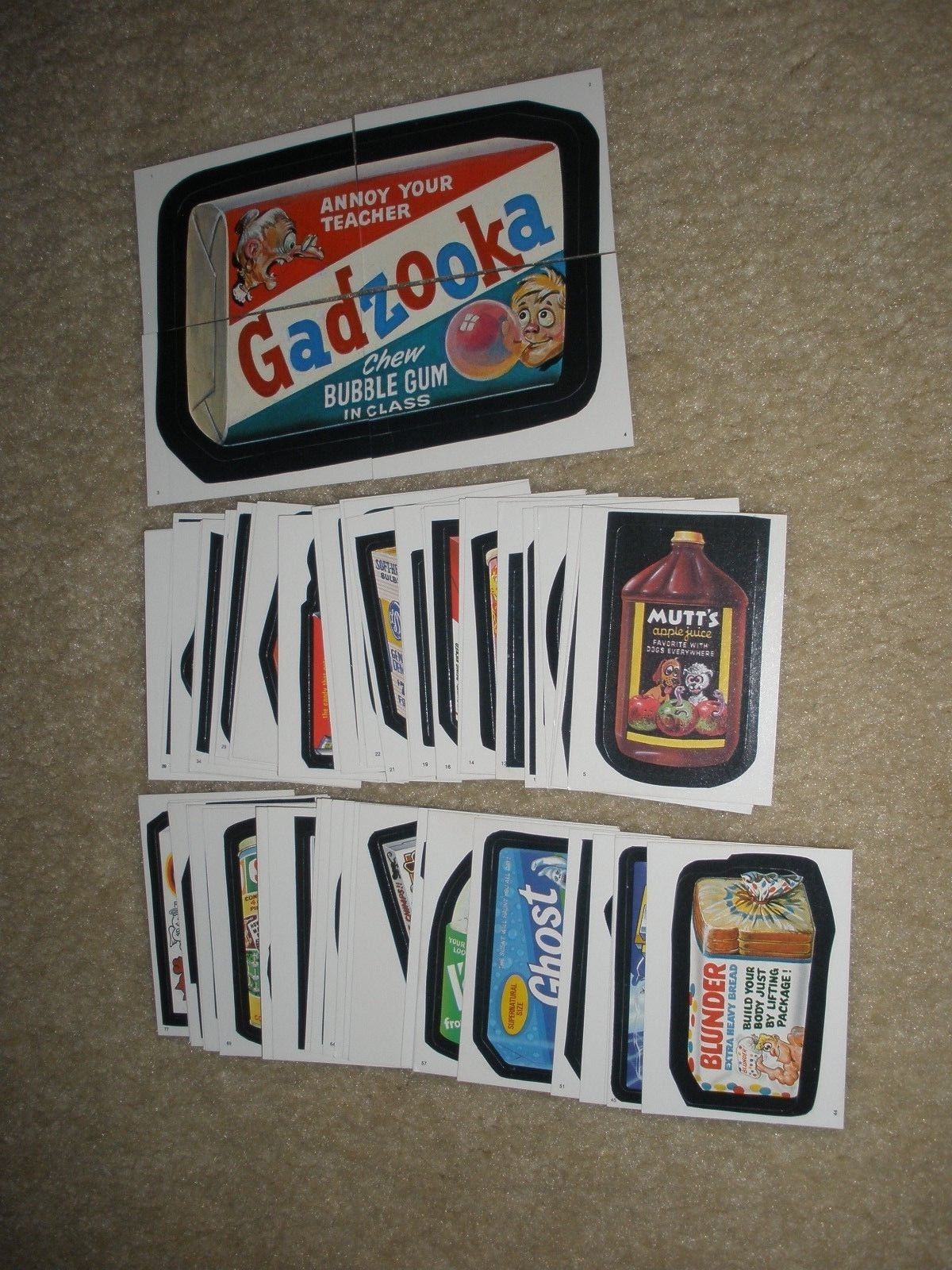 Lot of 59 different 1986 Topps Wacky Package Sticker Cards Ex Partial ...