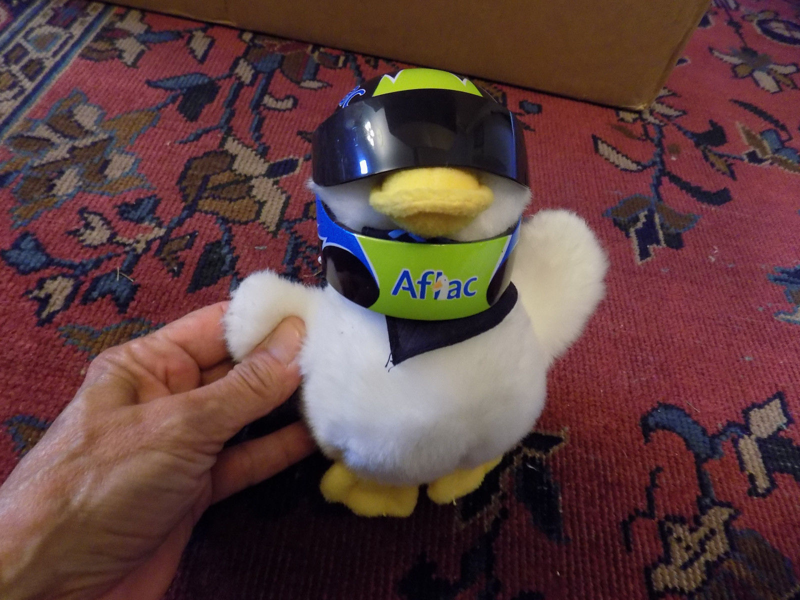 Aflac Duck Talking Plush Stuffed DUCK Rare Toy w/ Motorcycle Racing ...