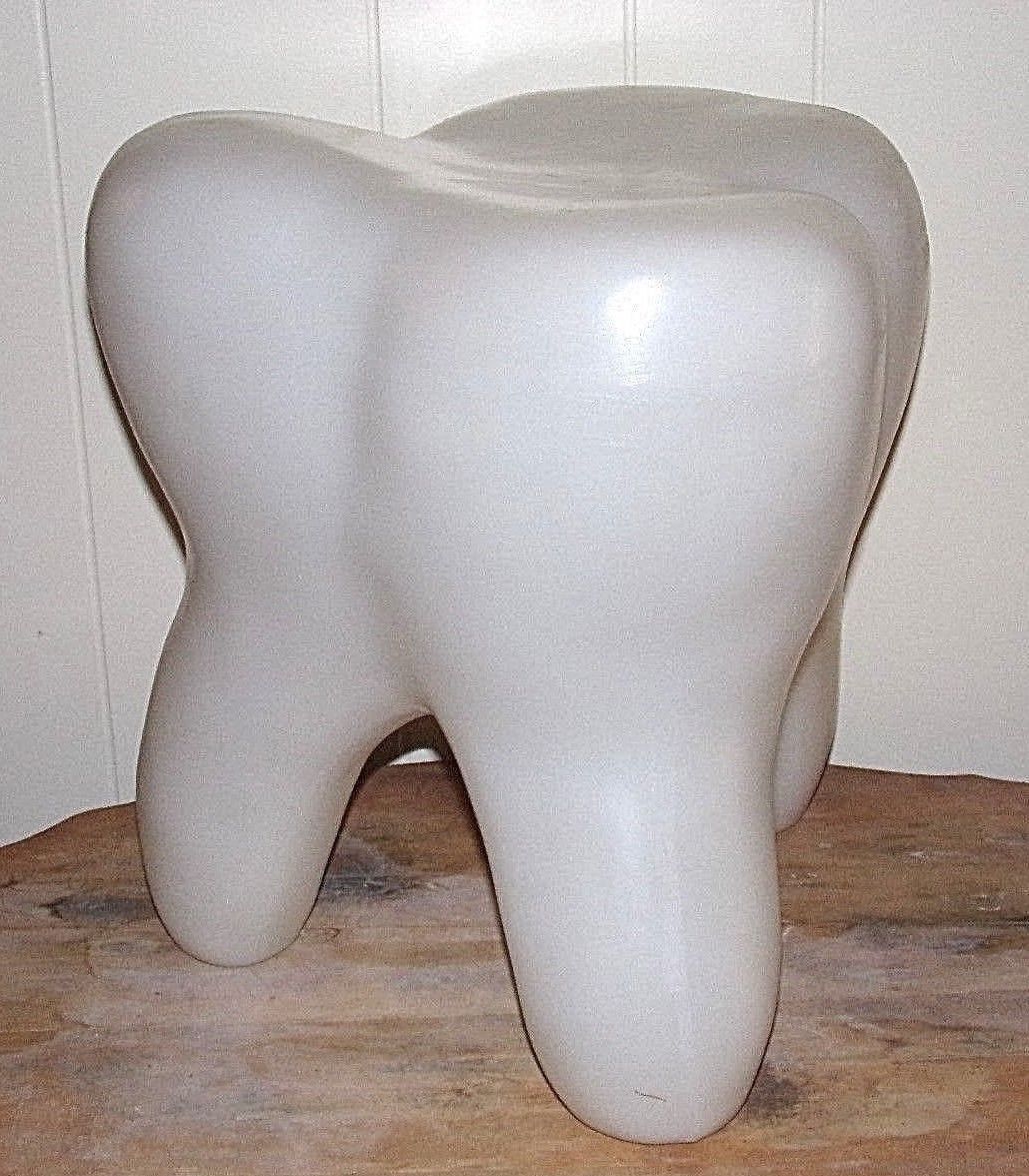Vintage 1960s 1970s MCM Giant White Plastic Tooth Footstool Stool-16 ...