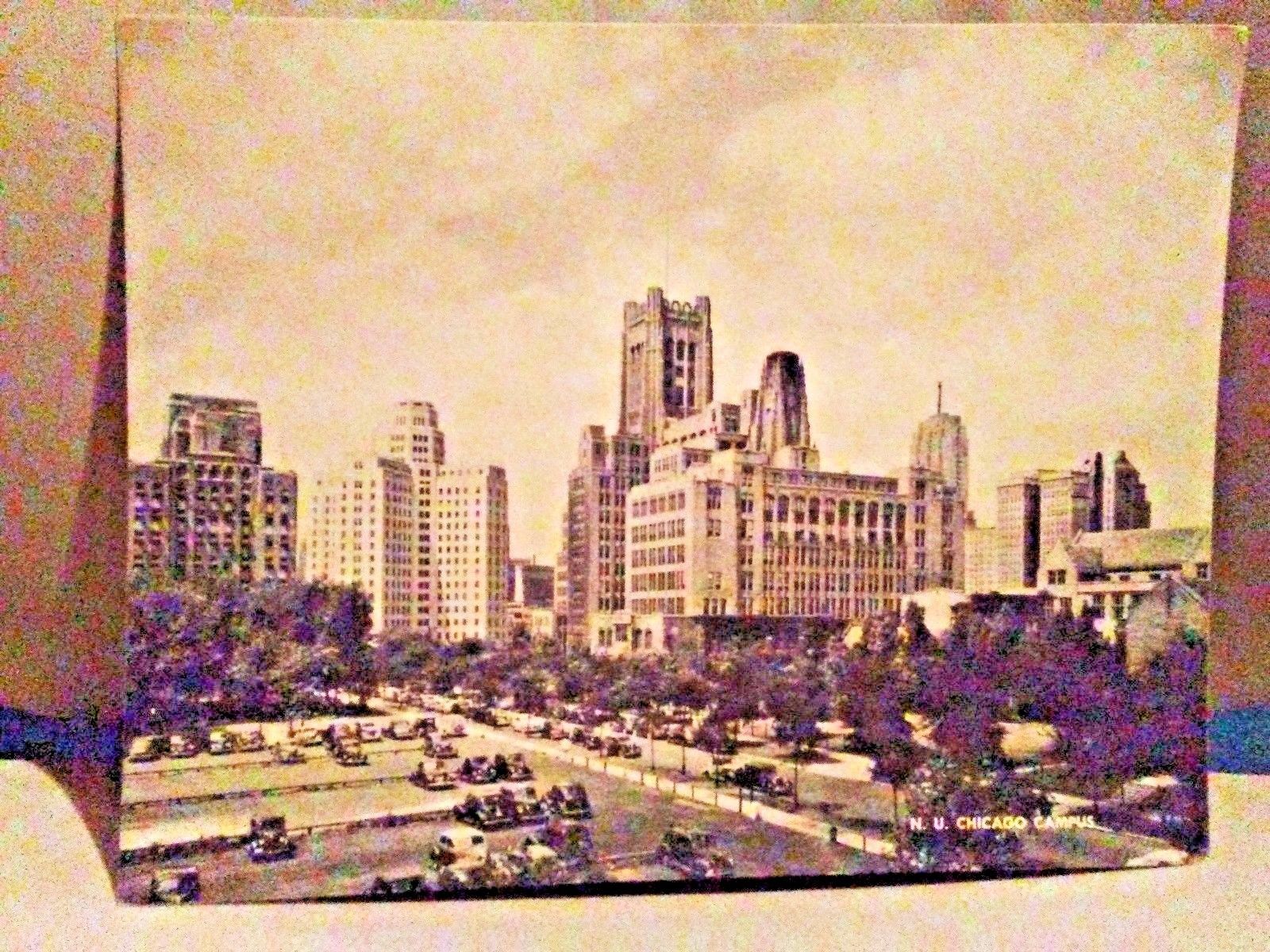 JUMBO POSTCARD NORTHWESTERN UNIVERSITY CAMPUS CHICAGO ILLINOIS VINTAGE ...