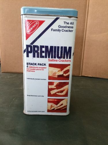 Vintage Premium Crackers Tin With Original Lid -- Antique Price Guide ...