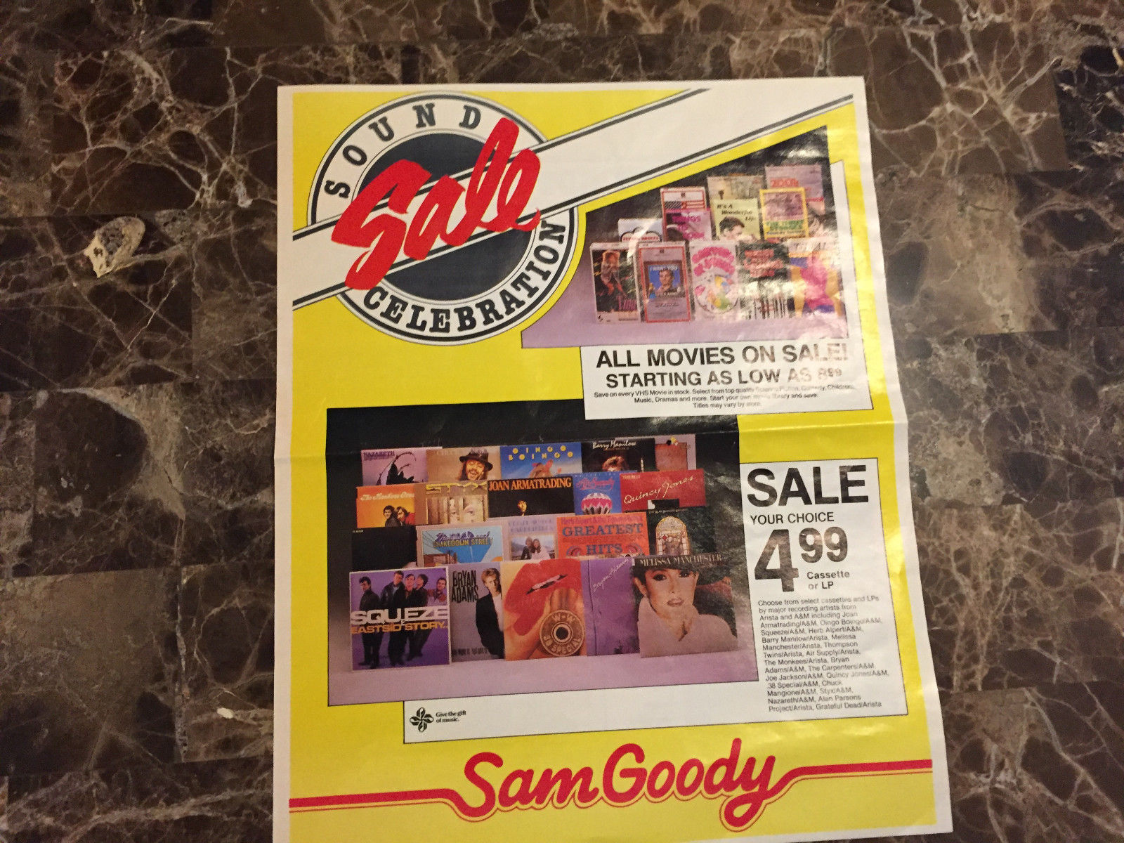 SAM GOODY COLOR PRINT ADVERTISEMENT 1985 -- Antique Price Guide Details ...