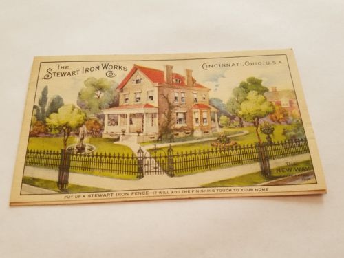 The Stewart Iron Works Co., Cincinnati, OH, 1914 folding trade card ...