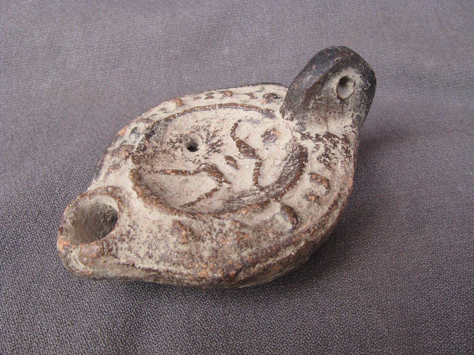 ANCIENT ROMAN POTTERY OIL LAMP, NICE!! NO RESERVE!!, 3 DAY AUCTION ... ANCIENT ROMAN POTTERY OIL LAMP, NICE!! NO RESERVE!!, 3 DAY AUCTION ...