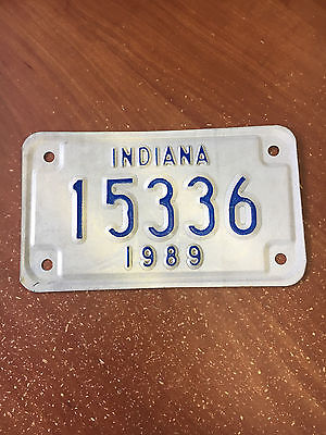 1989 Indiana Motorcycle License Plate "15336" -- Antique Price Guide ...