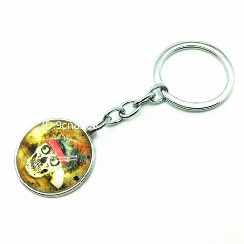Vintage Skull series Metal Strap Keyring Keychain Key Fob Chain Ring ...