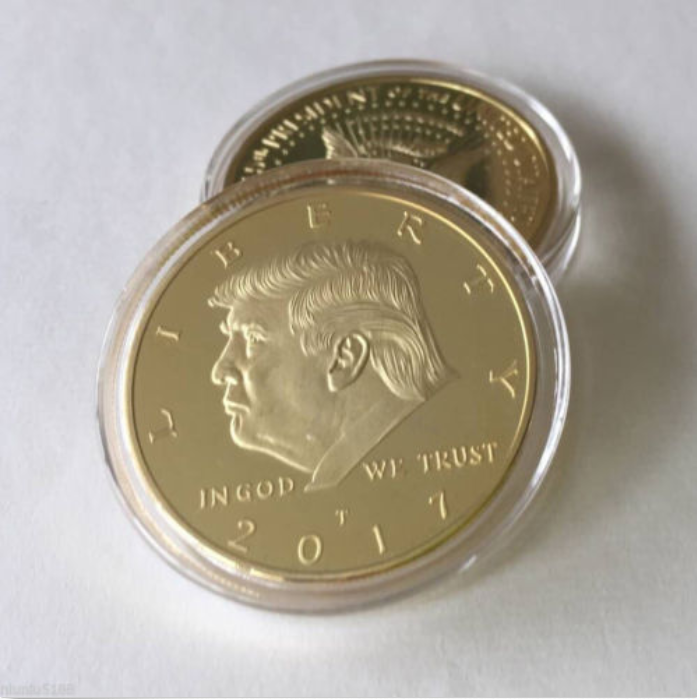 38*3 New 45th US DONALD TRUMP Inauguration Gold Plated coin President ...