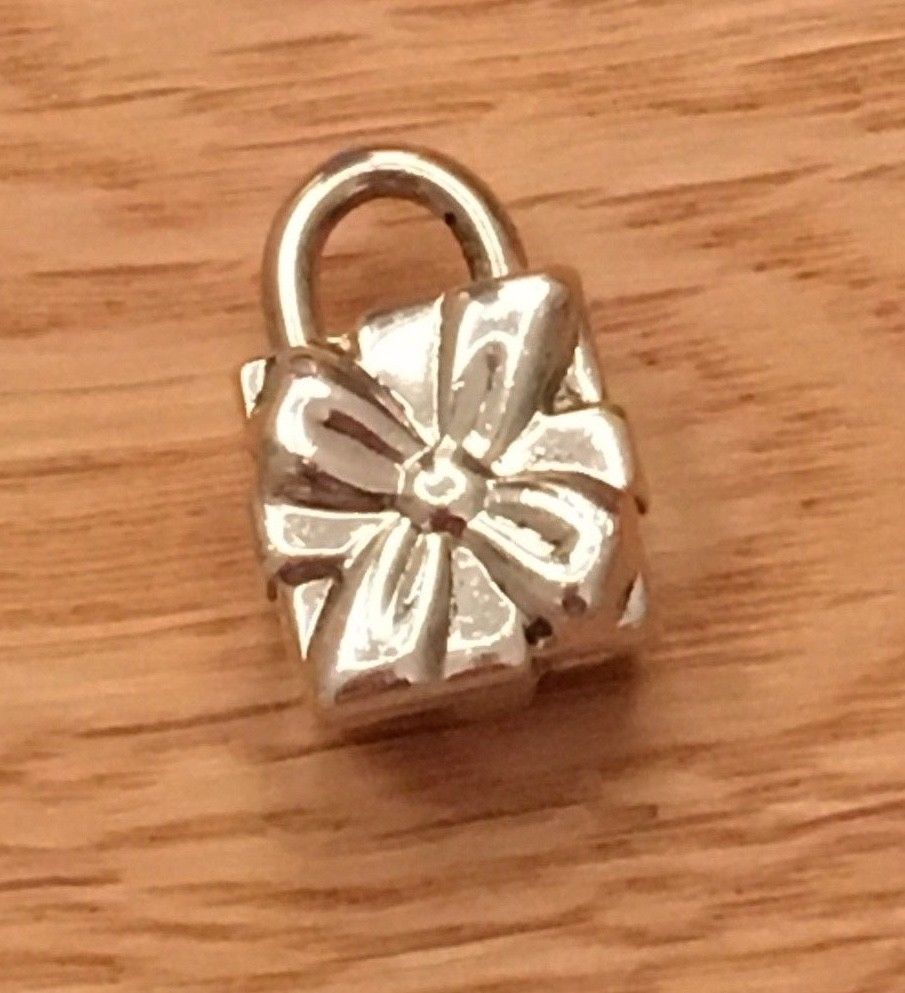 TIFFANY & CO-BOW BOX SILVER PADLOCK/CHARM-FULLY HALL MARKED-NO RESERVE ...