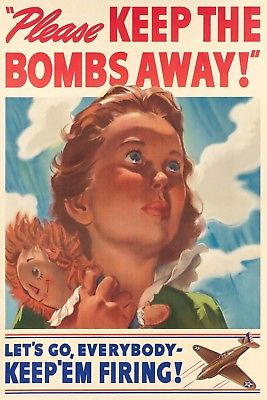 1942 WW2 USA AMERICA CHILDREN GIRL KIDS DOLL AIRCRAFT WAR FLAG BOMBER ...