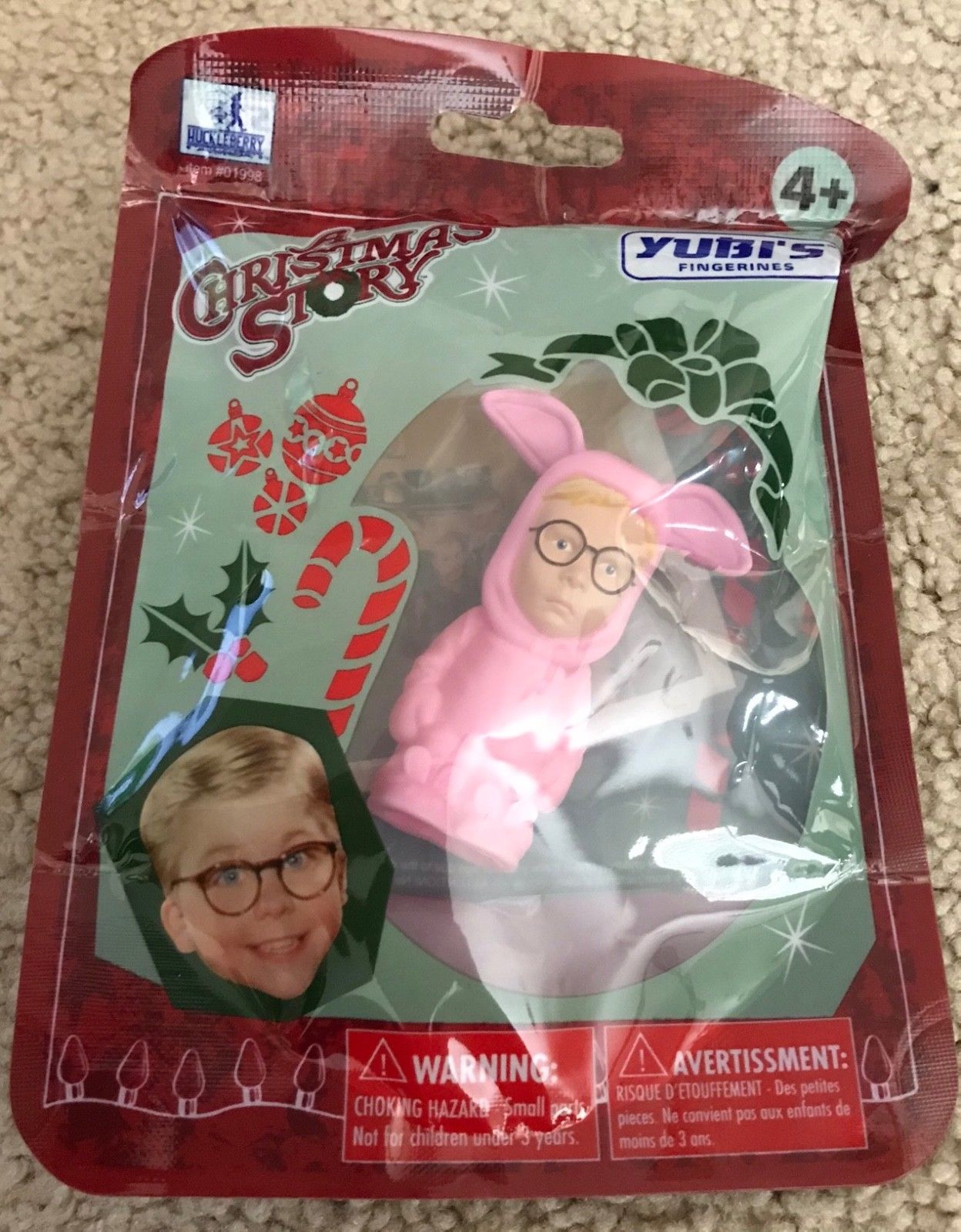 YUBI''S A CHRISTMAS STORY RALPHIE THE PINK BUNNY RABBIT FIGURINE-NEW ...
