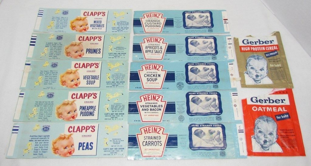 1950''s Baby Food labels Heinz, Gerber & Clapps -- Antique Price Guide ...