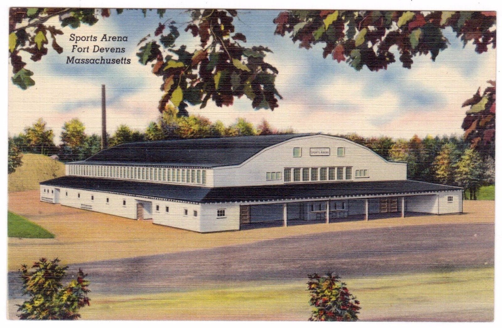 VINTAGE 1940''S WWII ERA SPORTS ARENA FORT DEVENS MASSACHUSETTS ...