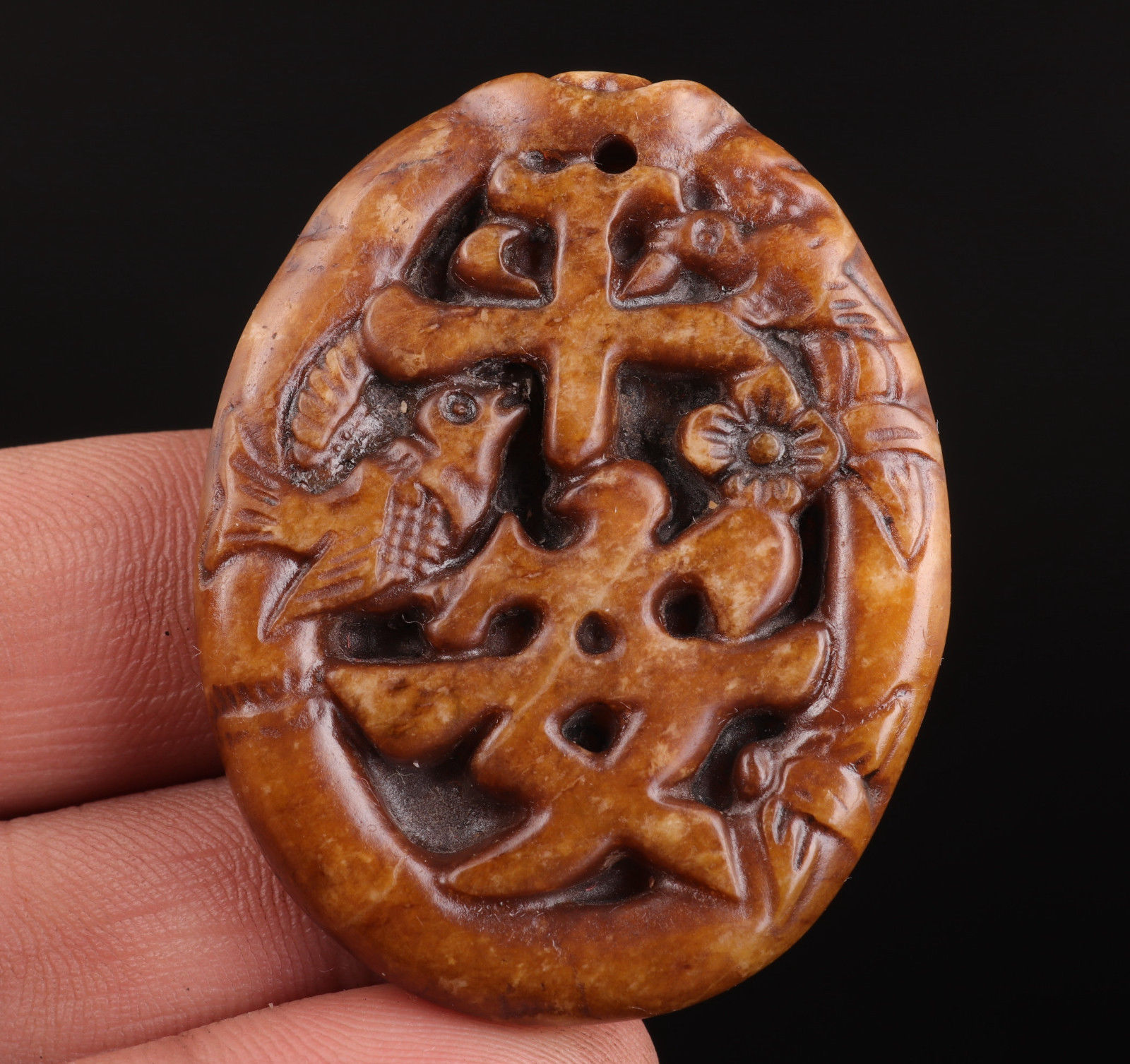 JADE PENDANT NETSUKE PEACE OLD JEWELRY GIFT COLLECTION -- Antique Price ...