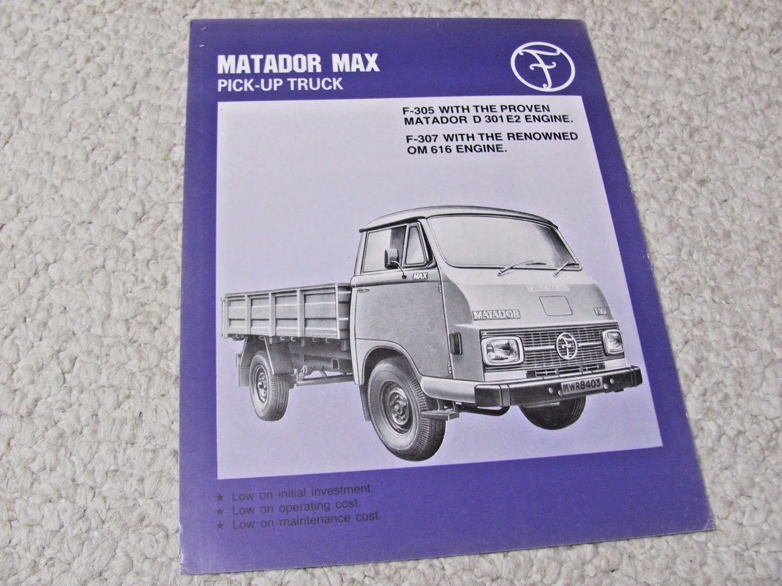 1980''s TEMPO MATADOR MAX (INDIA) SALES BROCHURE -- Antique Price Guide ...