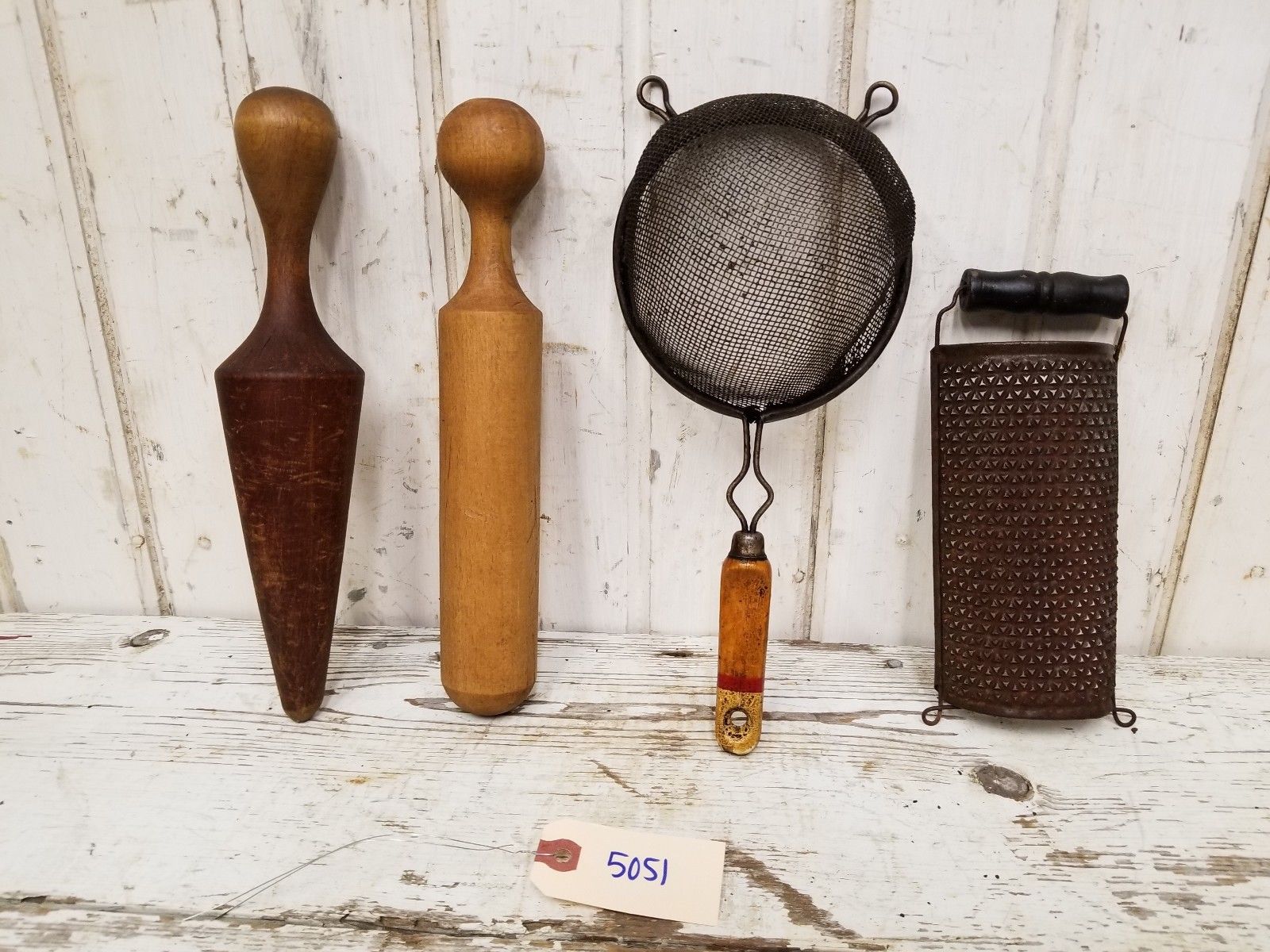 4 Antique Old Vintage Amish Farmhouse Kitchen Utensils ~ Primitive Farm ...