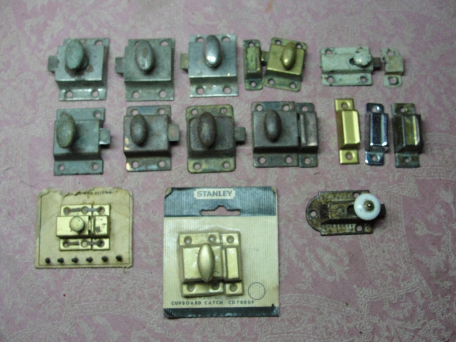 12 Antique Vintage Cabinet Pantry Cupboard Furniture Latch Catch Lot ...