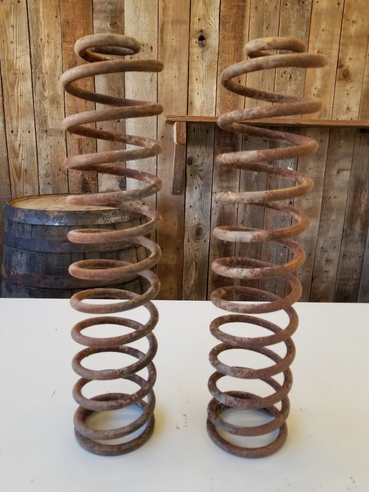 2 Antique Iron Farm Implement Springs ~ Old Vintage Industrial Metal ...
