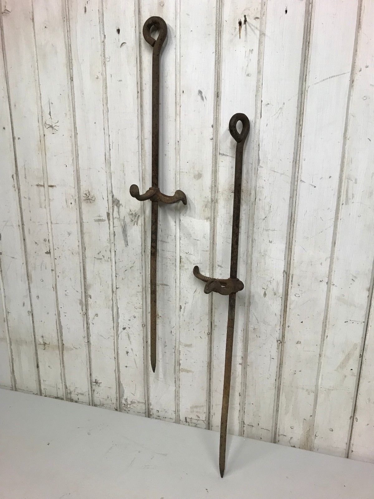 2 Antique Iron Corn Planter Check Wire Stakes ~ Vintage Horse Drawn ...