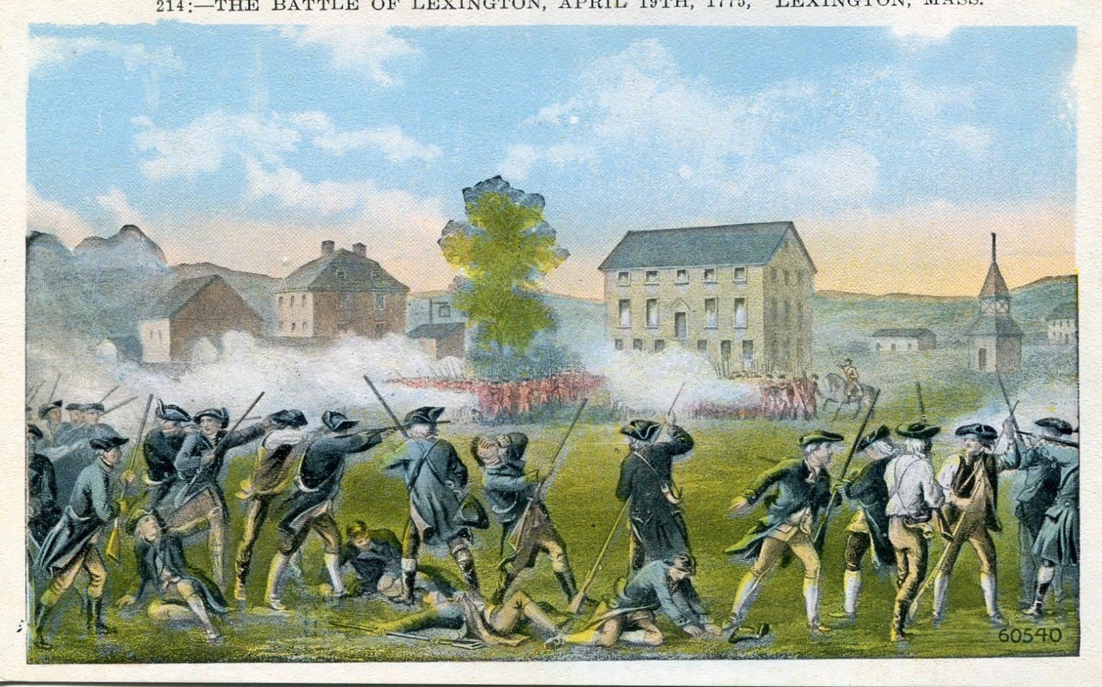 The Battle Of Lexington, April 19th, 1775, Lexington, Mass -- Antique ...