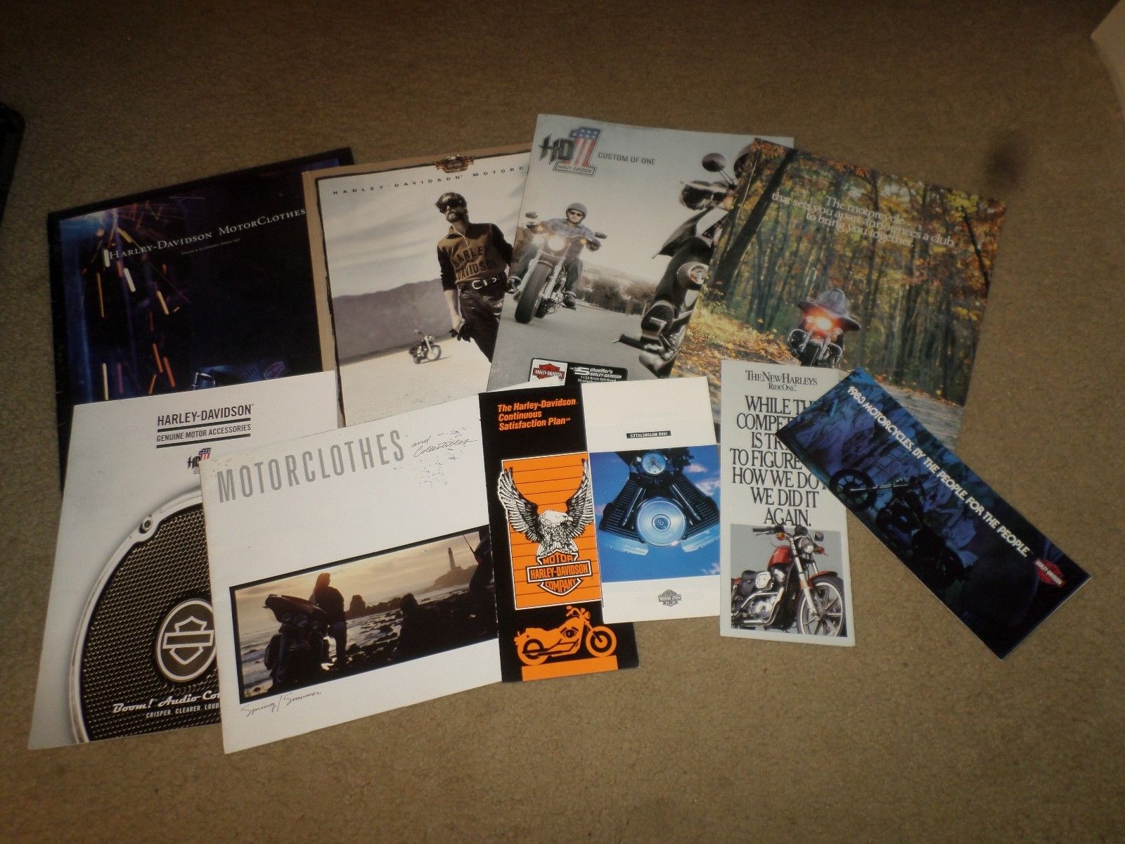 LOT 10 Harley-Davidson Motorcycle Catalogs Brochures Sportster Roadster ...