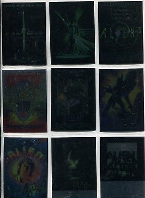Aliens Legacy Complete 9 Card Poster Gallery Chase Set -- Antique Price ...