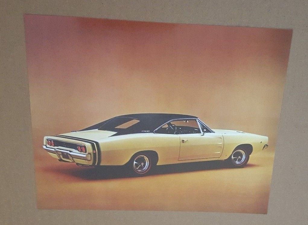 1968 Dodge Charger Yellow 8 x 10 Color Photo -- Antique Price Guide ...