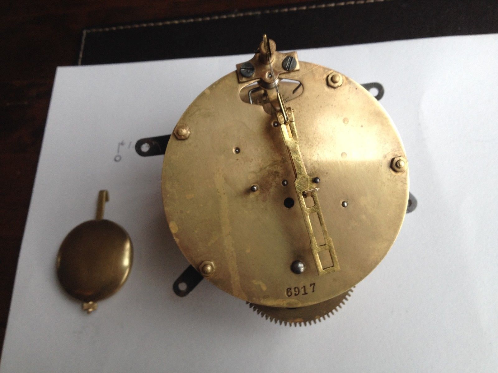 Antique French clock movement and pendulum -- Antique Price Guide ...