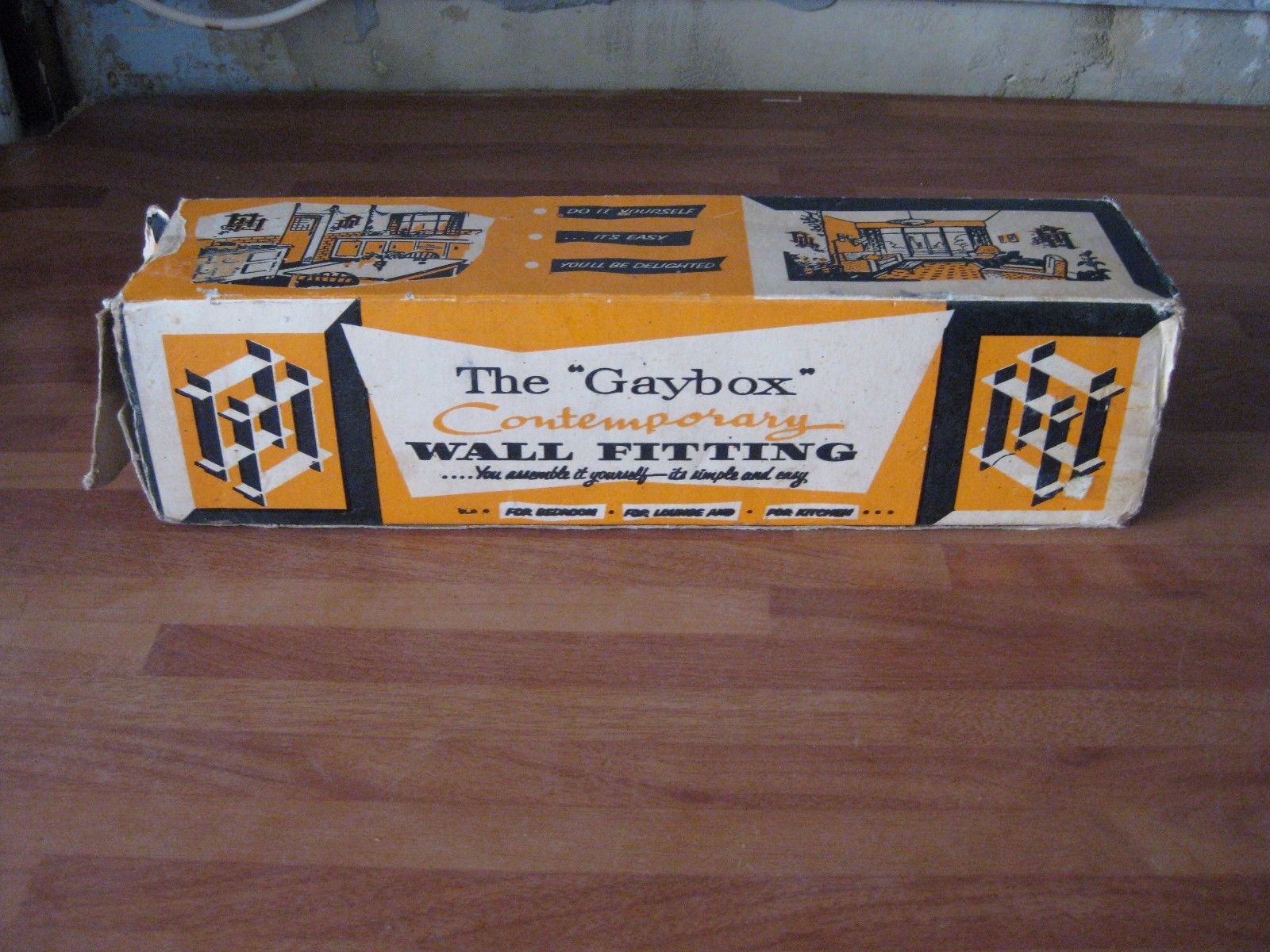 vintage retro wooden self assembly shelving system -- Antique Price ...