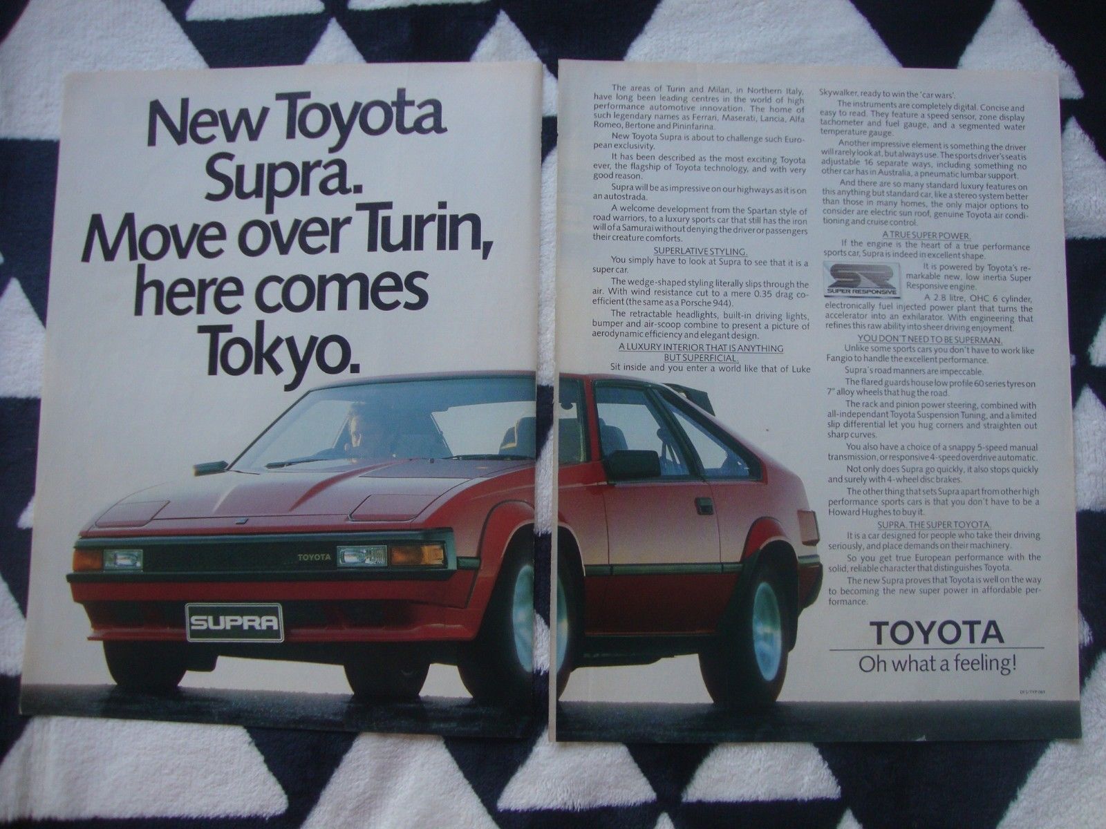 1984 Toyota Supra MA61 2 Page Aussie Original Magazine Advertisement ...