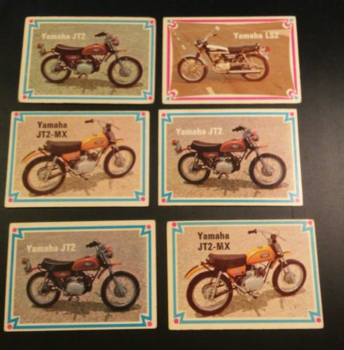 Lot of:: 6- VINTAGE 1972 VINTAGE "YAMAHA" COLLECTOR CARDS. -- Antique ...