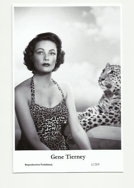 N214) GENE TIERNEY SWIFTSURE (1/219) PHOTO POSTCARD FILM STAR PIN UP GLAMOUR -- Antique Price ...
