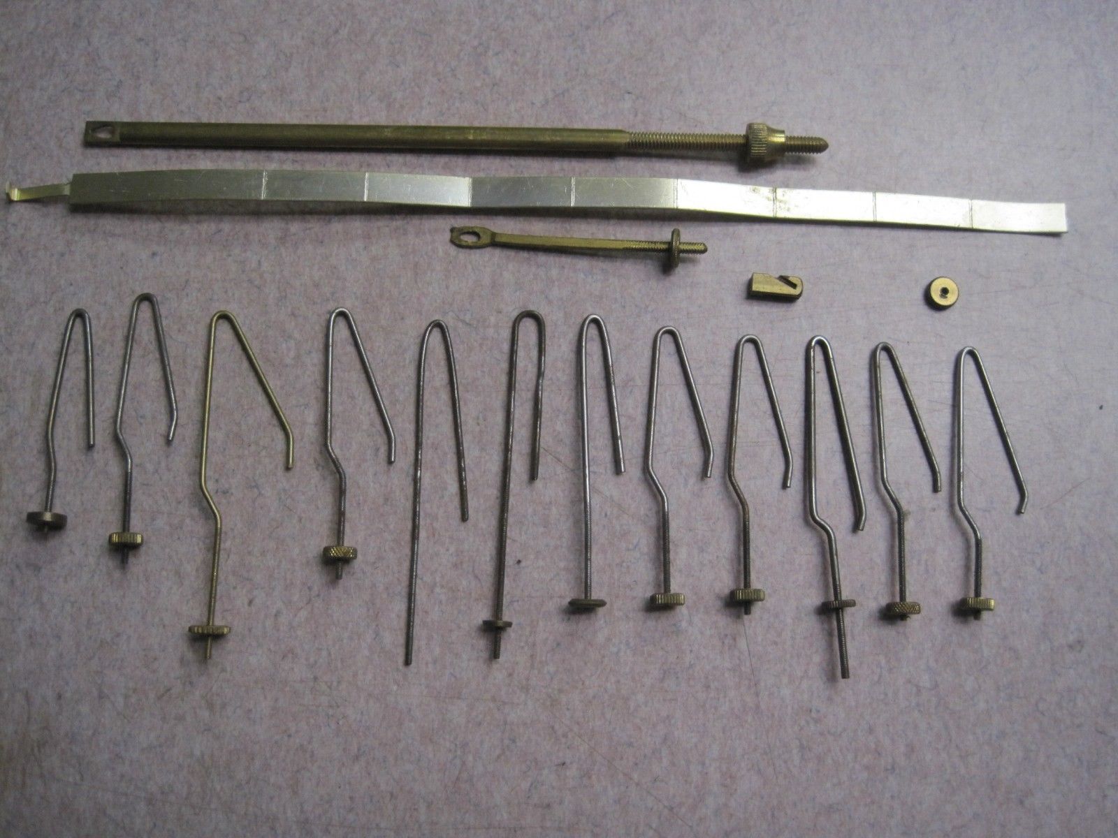 Antique lot of hanger wires clip rods Original Mantel Clock Pendulum ...