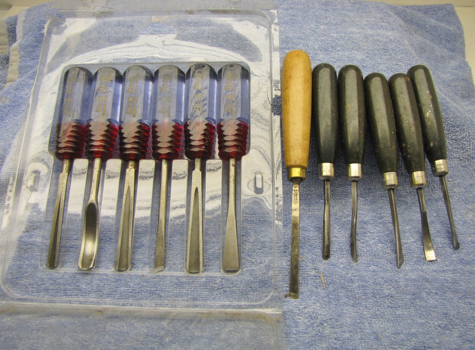 Buck Bros. Plus Craftsman Carving Chisels (Total of 12) -- Antique ...