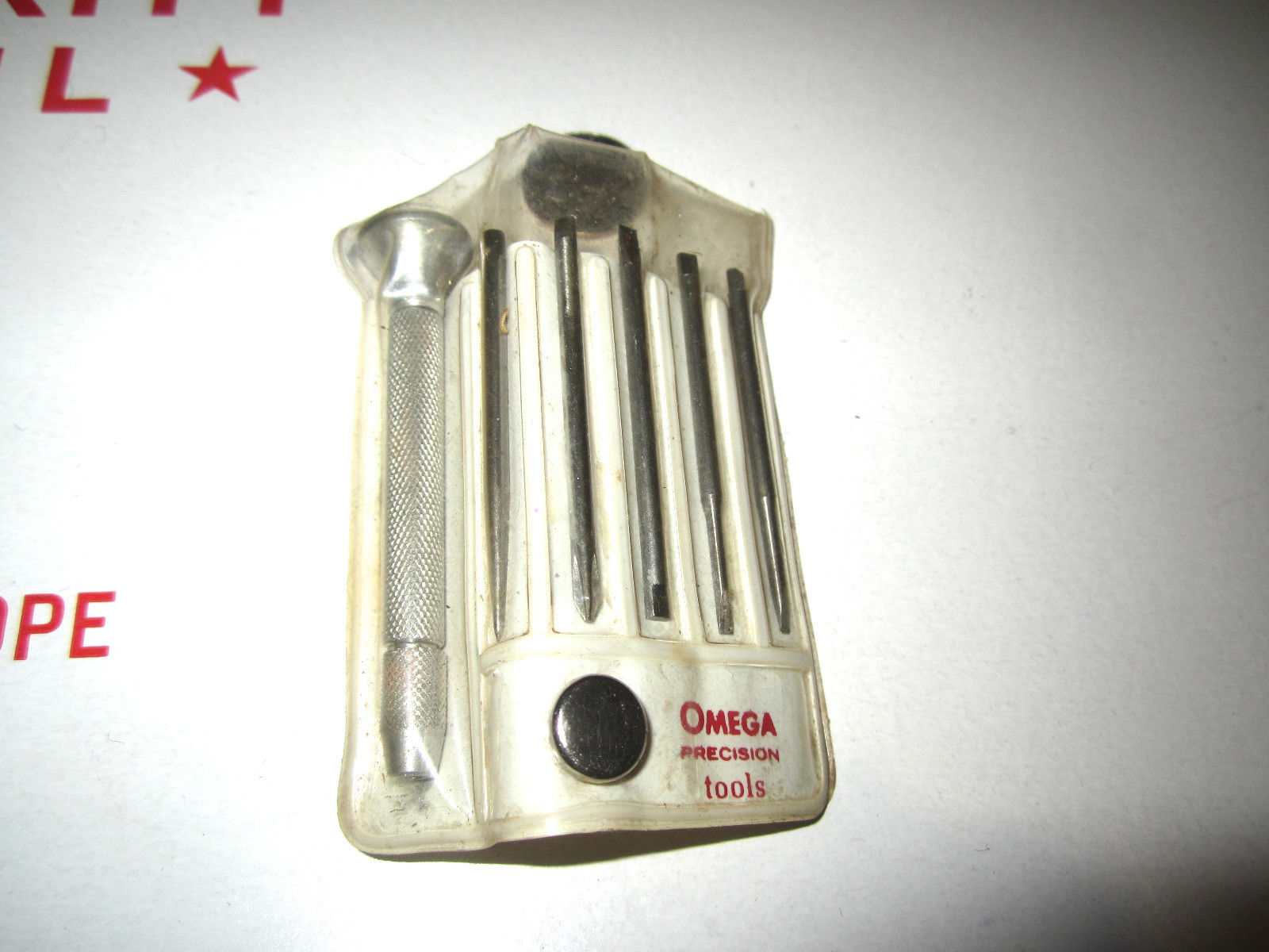 VINTAGE OMEGA PRECISION TOOLS MINIATURE SCREWDRIVER SET GOOD USED ...