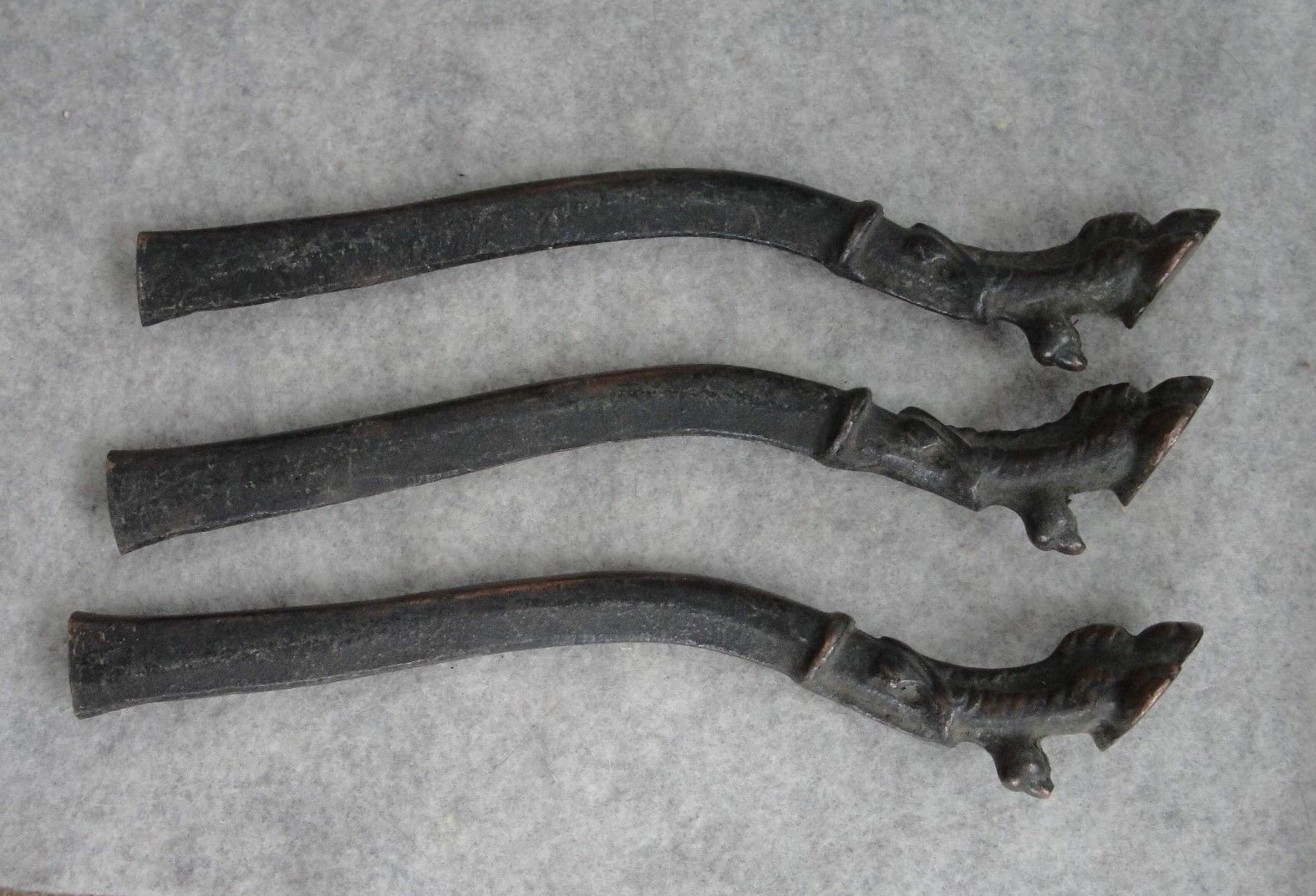 3 Antique Cast Iron Bird Talon Claw Foot Pedestal Stand Table Leg ...