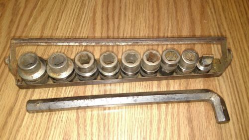 Old Antique or Vintage Ratchet & Socket set W/ metal carring case ...