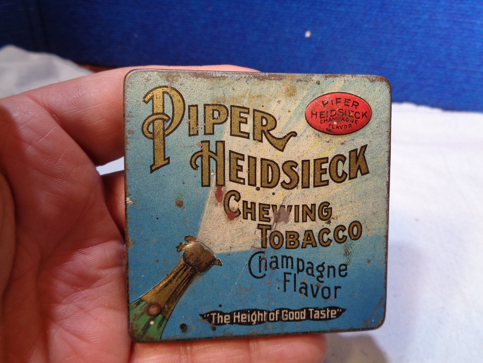 Vintage Advertising Tin *MINIATURE* Piper Heidsieck Chewing Tobacco Tin ...