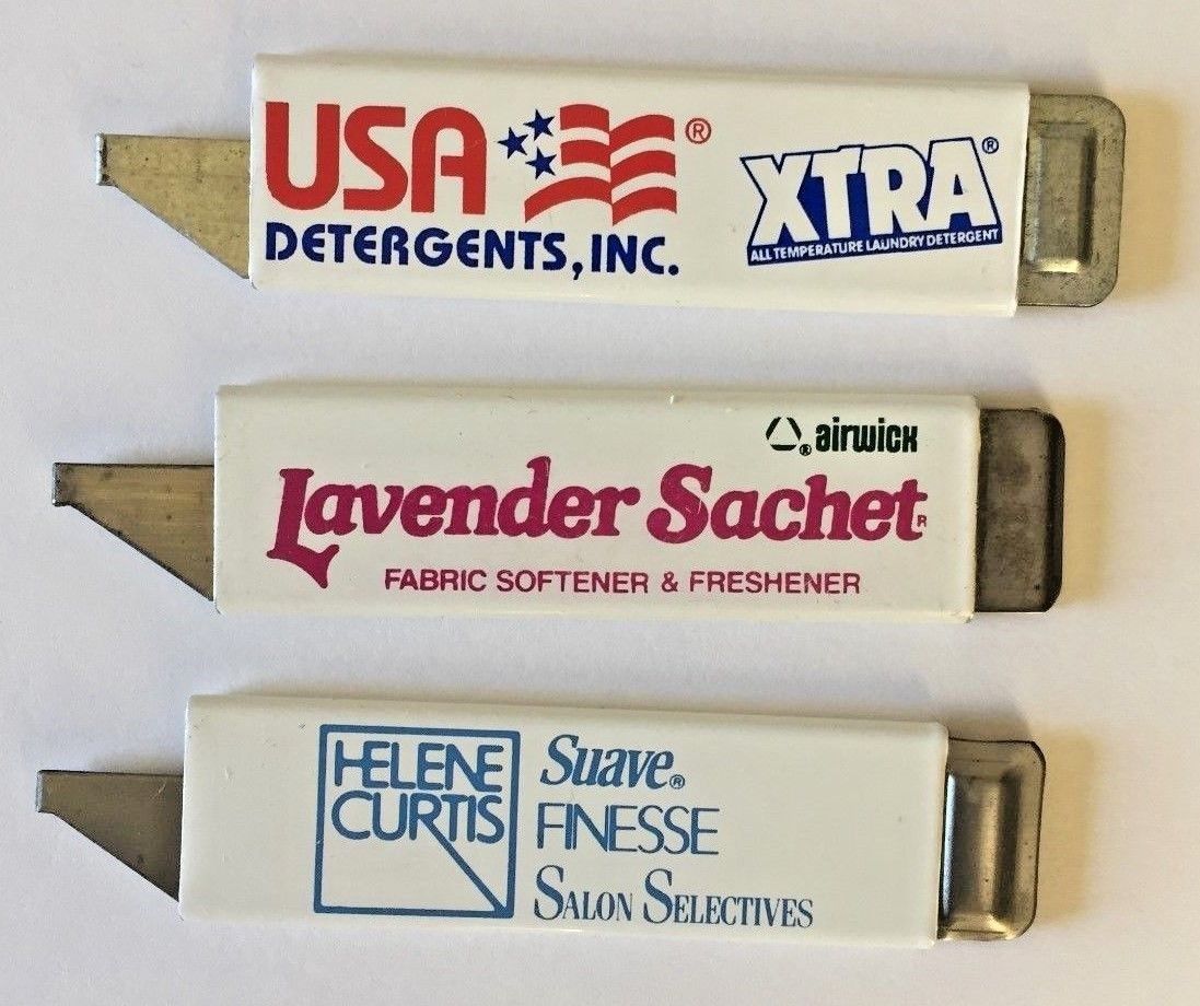 3 VINTAGE BOX CUTTERS ADVERTISING USA DETERGENTS-LAVENDER SACHET-HELENE ...