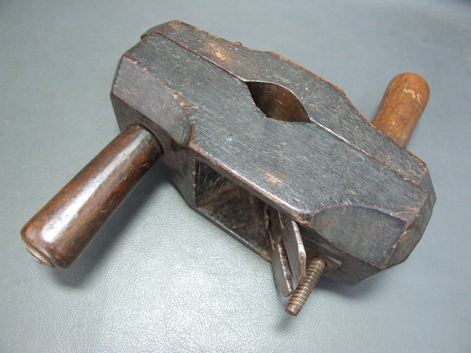 Wooden adjustable dowel cutter shave rounder coach builders plane ...