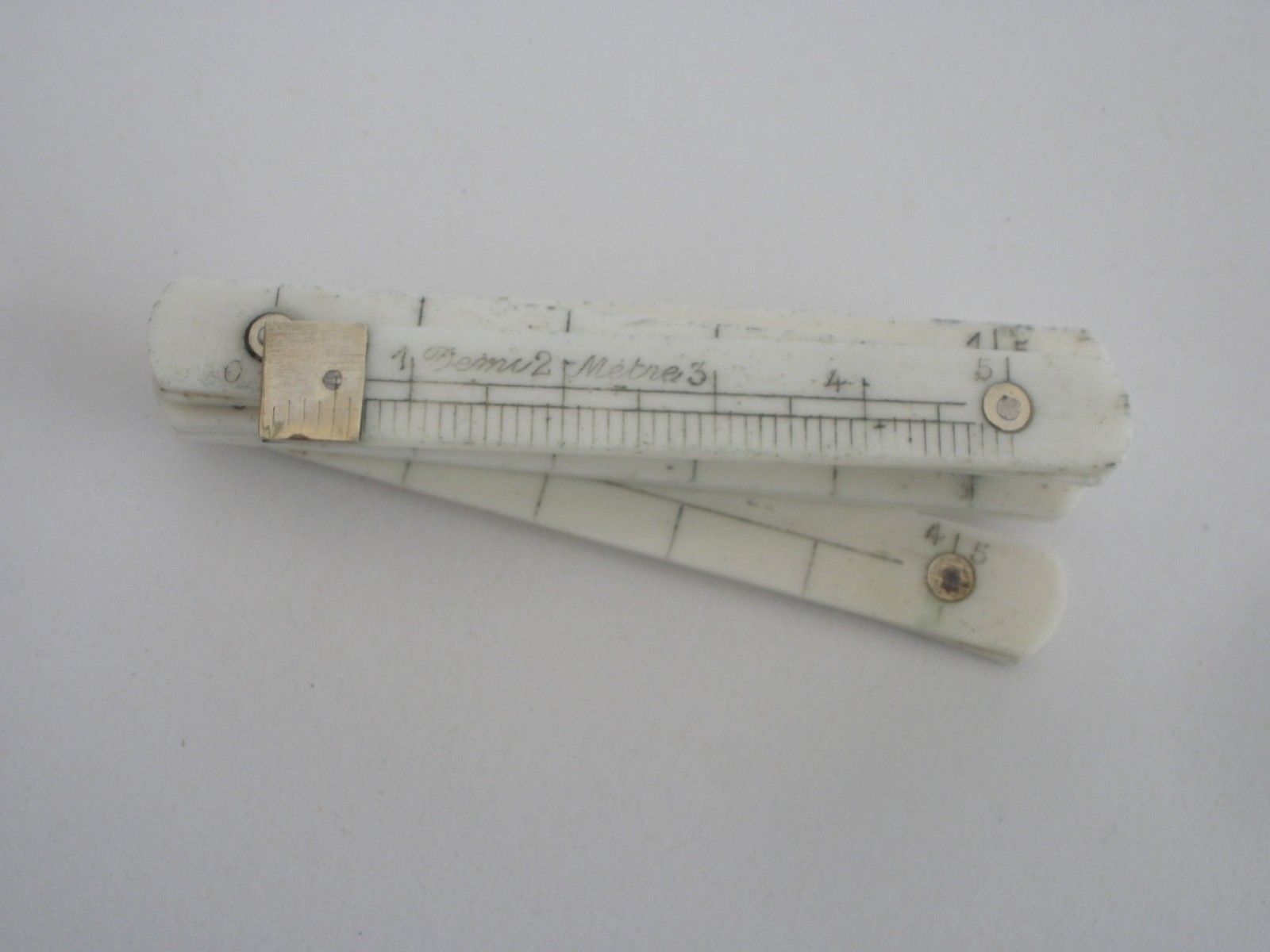 Antique 50 cm ,10 Fold French Bone Rule -- Antique Price Guide Details Page