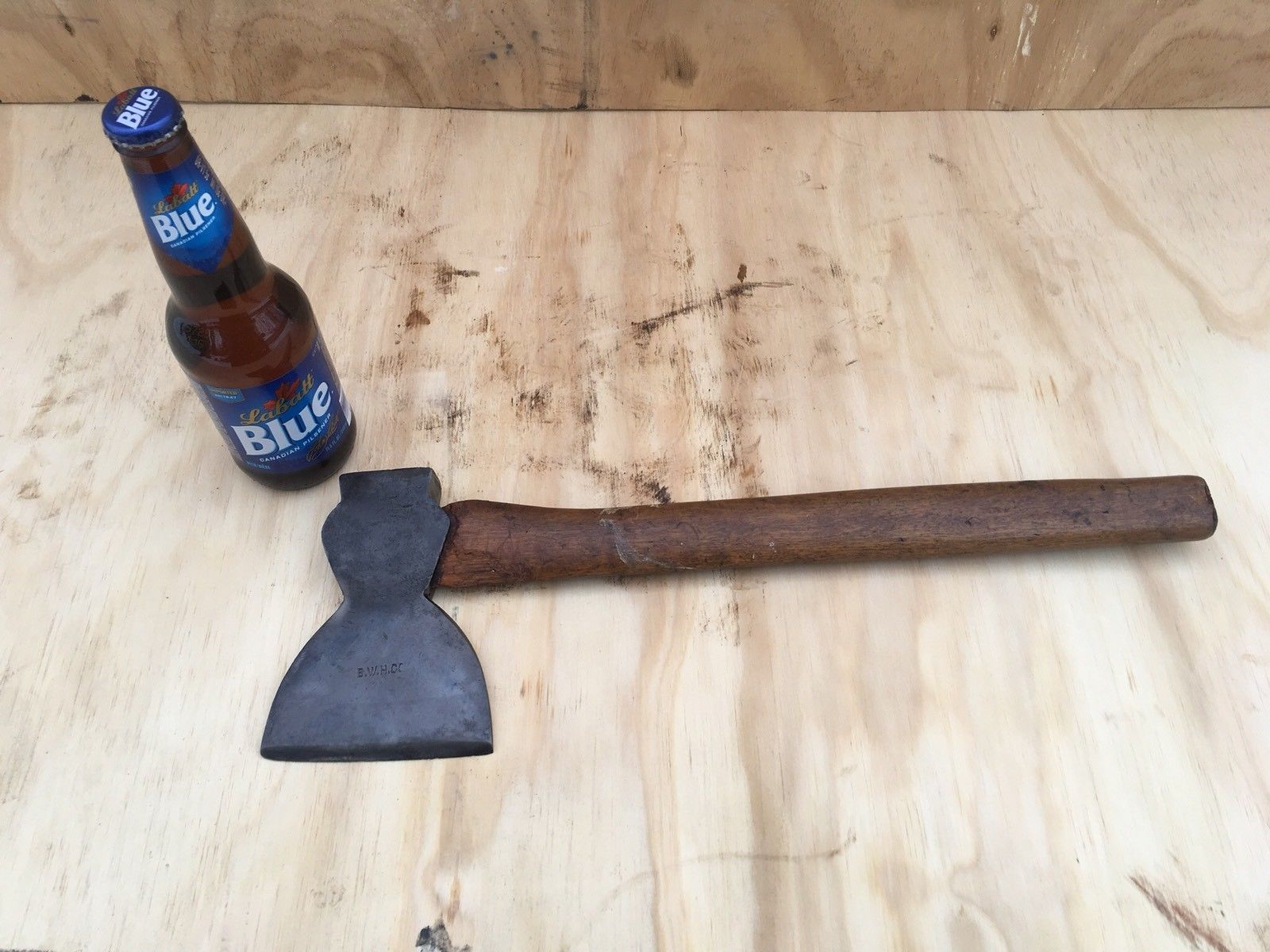 Vintage B.W.H. Co.Hewing Hatchet /Axe Hand hewing Timber Tool NO ...
