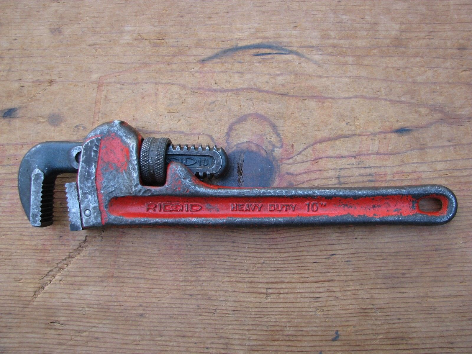 Vintage RIDGE Tool Co RIDGID Heavy Duty 10" Pipe Wrench Monkey ...