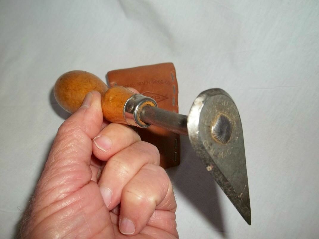 Vintage Bell System Shave Hook Tool w/ Leather Pouch GMP Telephone ...