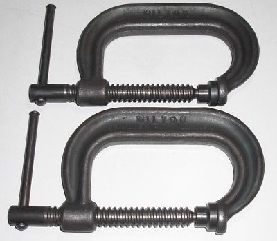 2 HD Wilton 403 forged steel machinist C-Clamps made USA -- Antique ...