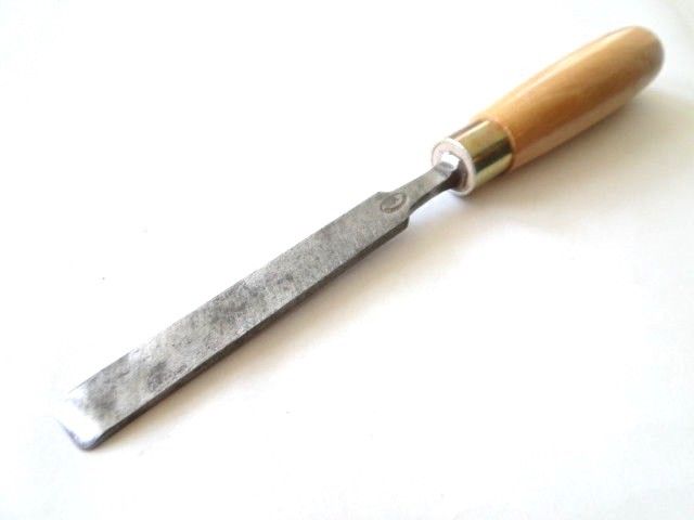 Vintage RARE English GTL WARRANTED CAST STEEL 1/2" Firmer Wood Working ...