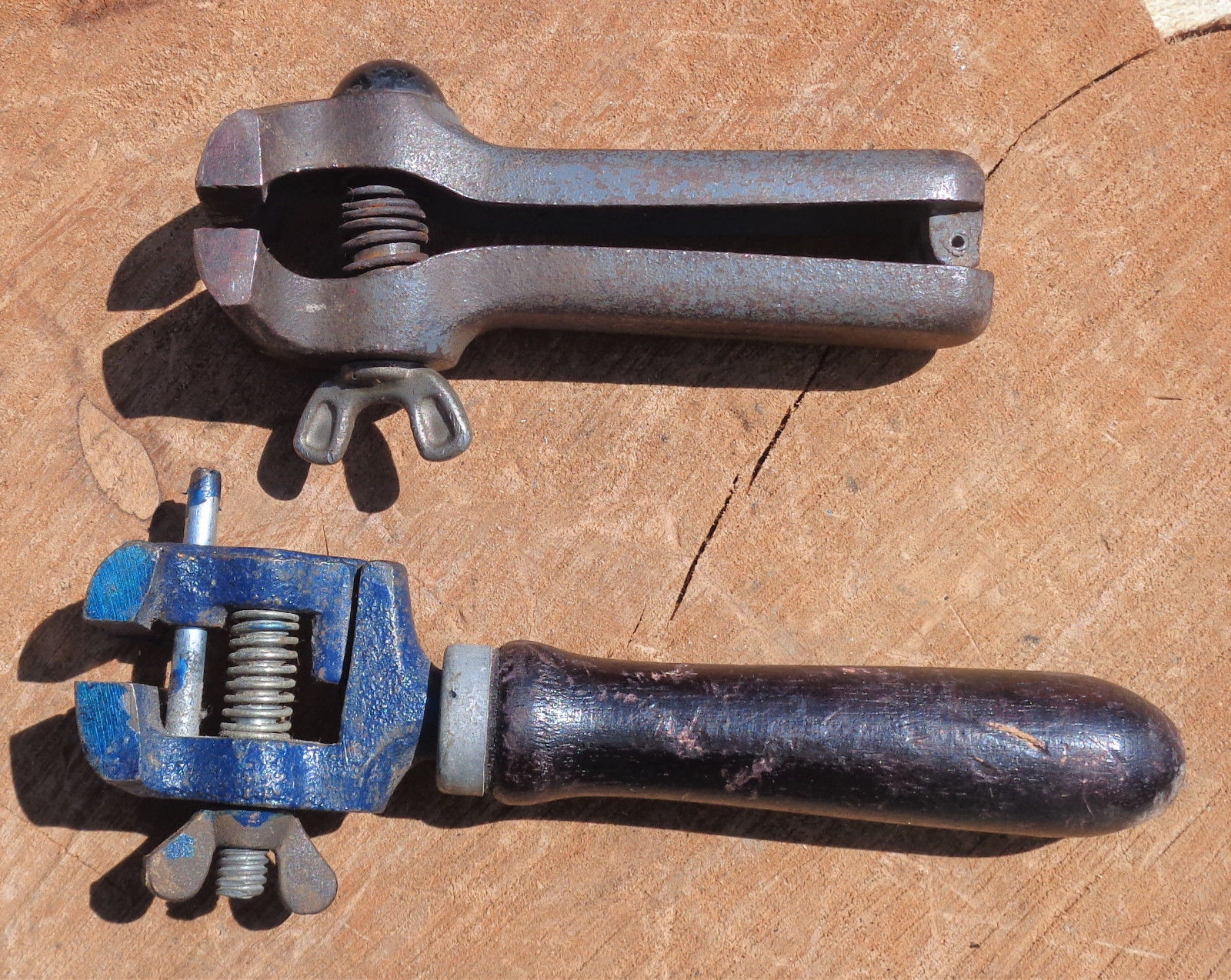 2 vintage hand held vises machinist gunsmith jeweler fly tying - one ...