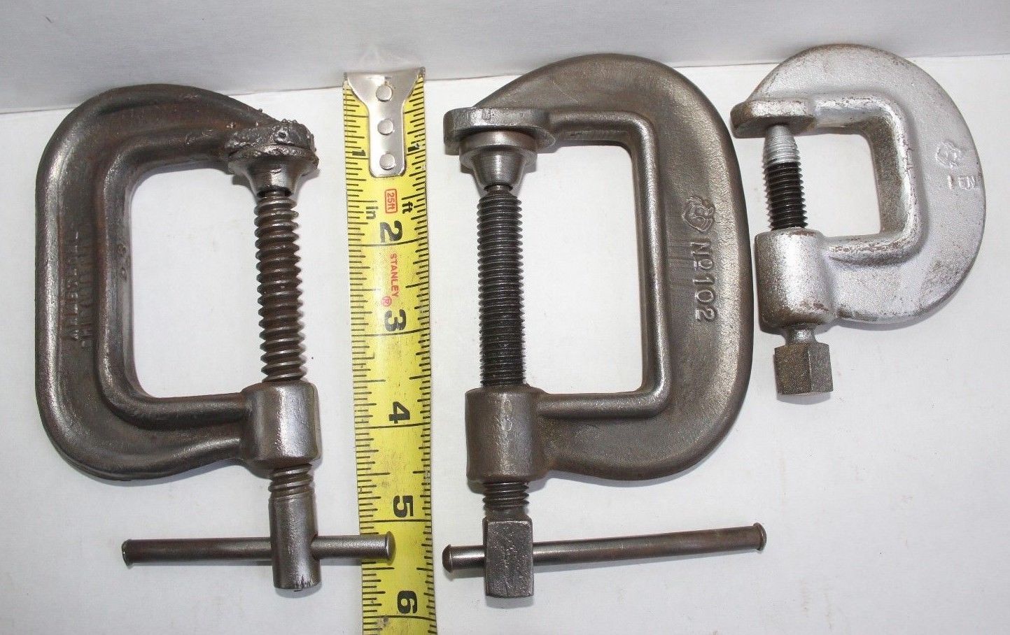 Vintage lot of c-clamps ARMSTRONG Chicago USA No.1, 102, 502 -- Antique ...